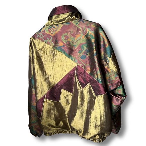 Vintage | Pants & Jumpsuits | Vintage Metallic 9s Colorblock Parachute ...
